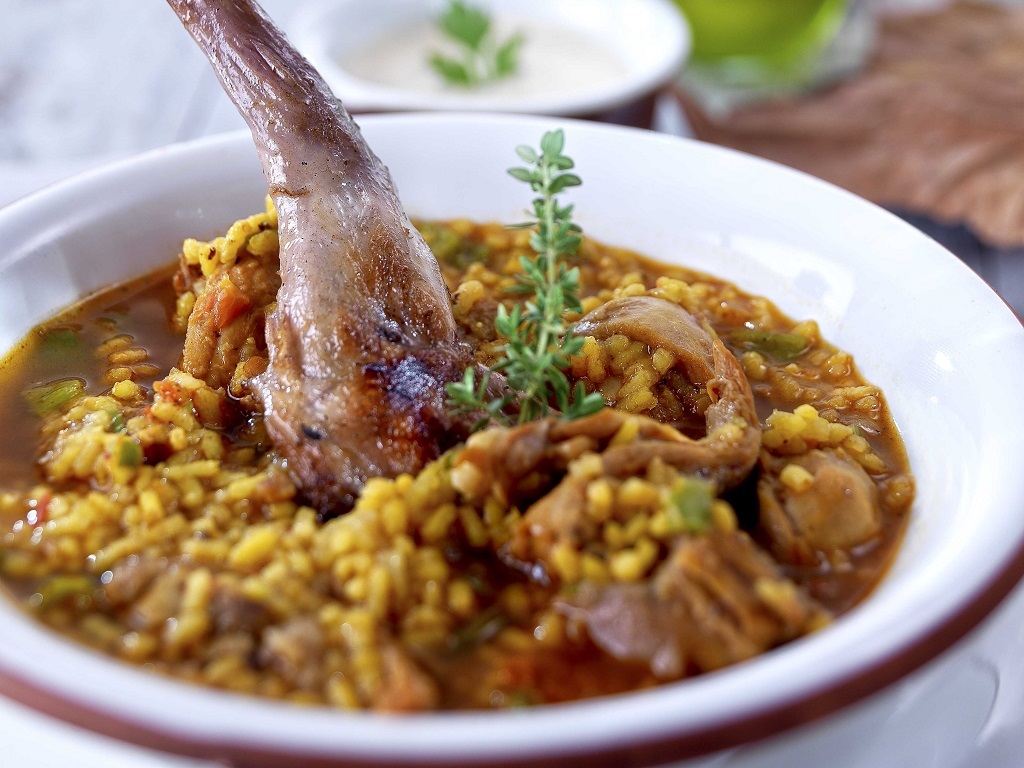 Soupy rice with rabbit and mushrooms - Olive Oils from Spain